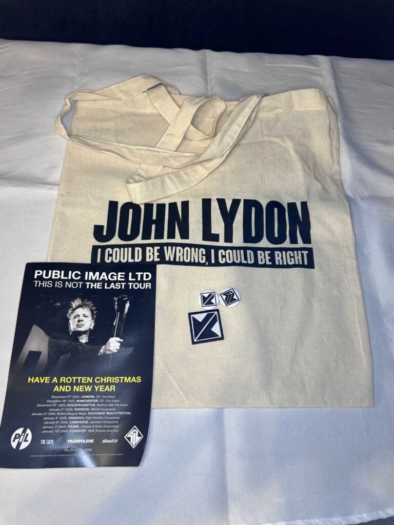 PIL I Could Be Wrong Tour Tote Bag, Badges and flyer. Lydon. - Rock ...